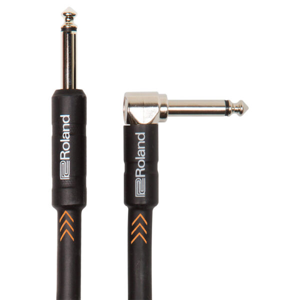 Roland RIC-B10A Black Series 10ft Instrument Cable Angled - World of Music